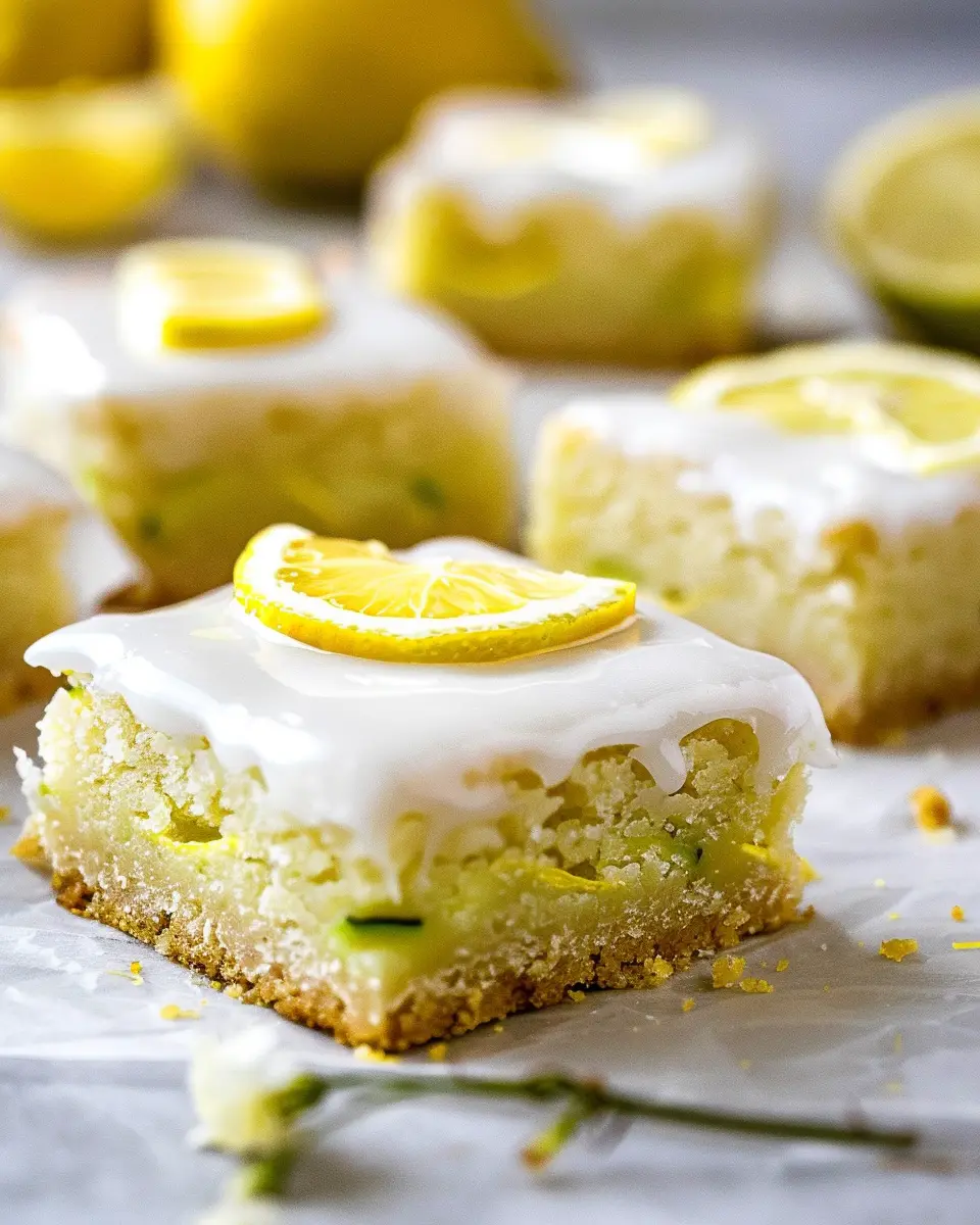 Delicious Lemon Zucchini Bars